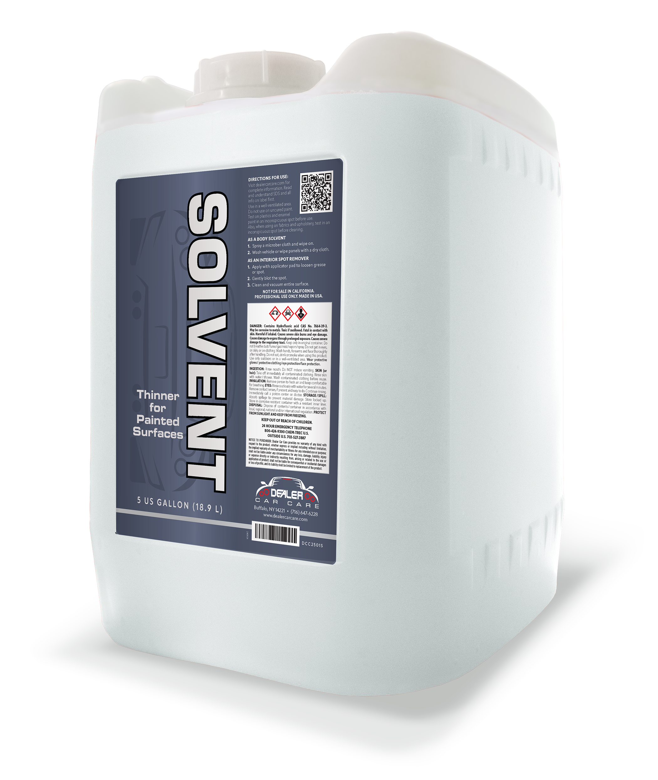 Solvent – Thinner for Painted Surfaces Gallon – Dealer Car Care